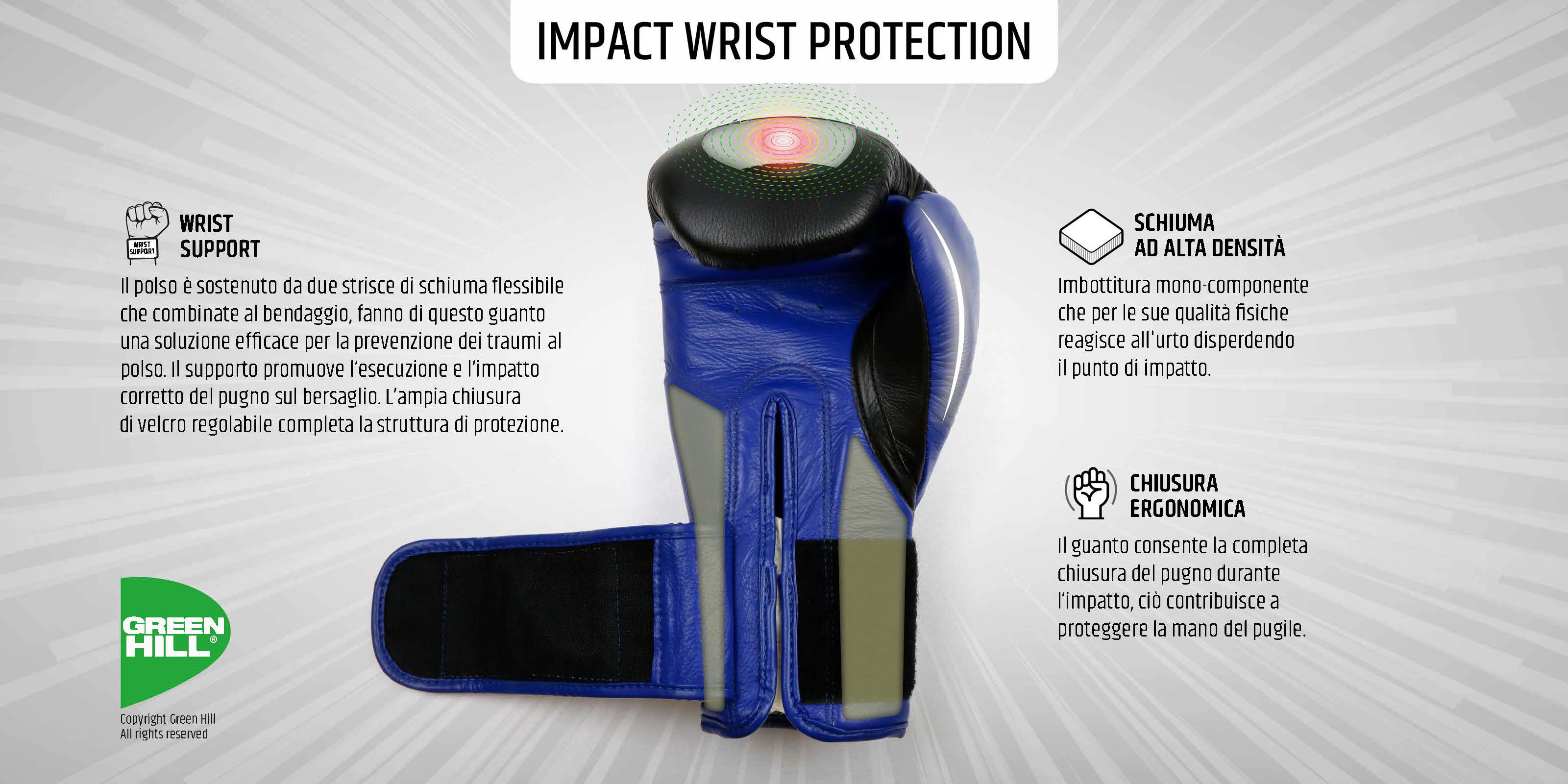 Guantoni Boxe Green Hill | Per Allenamento, Sparring e Gara